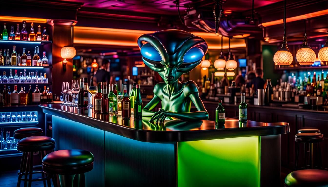 Alien Bartender - AI Generated Artwork - NightCafe Creator
