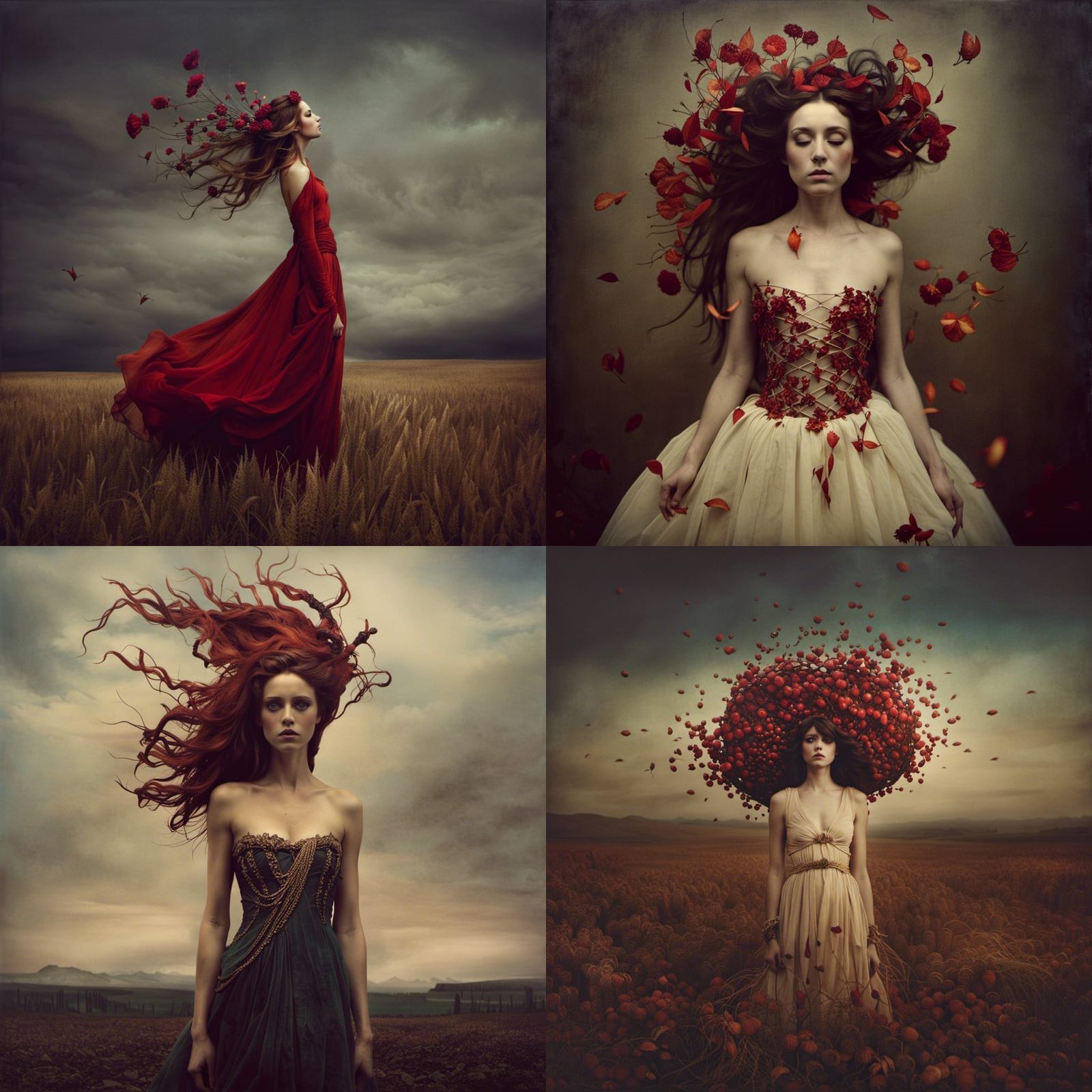 by Brooke Shaden, Self Portrait of Primal Princess (SDXL Artist Study ...