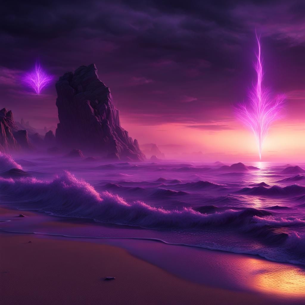 Violet world - AI Generated Artwork - NightCafe Creator