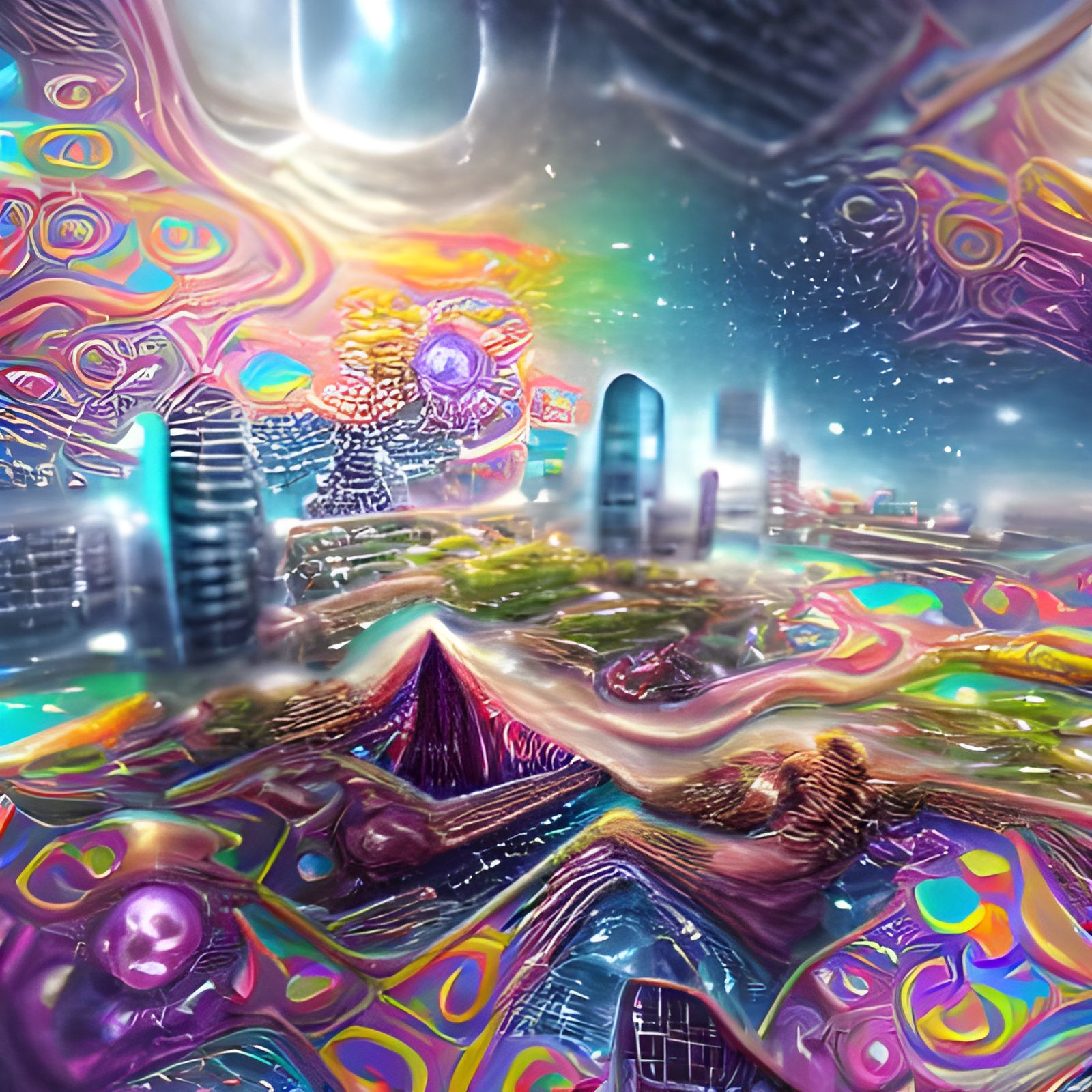city on acid - AI Generated Artwork - NightCafe Creator