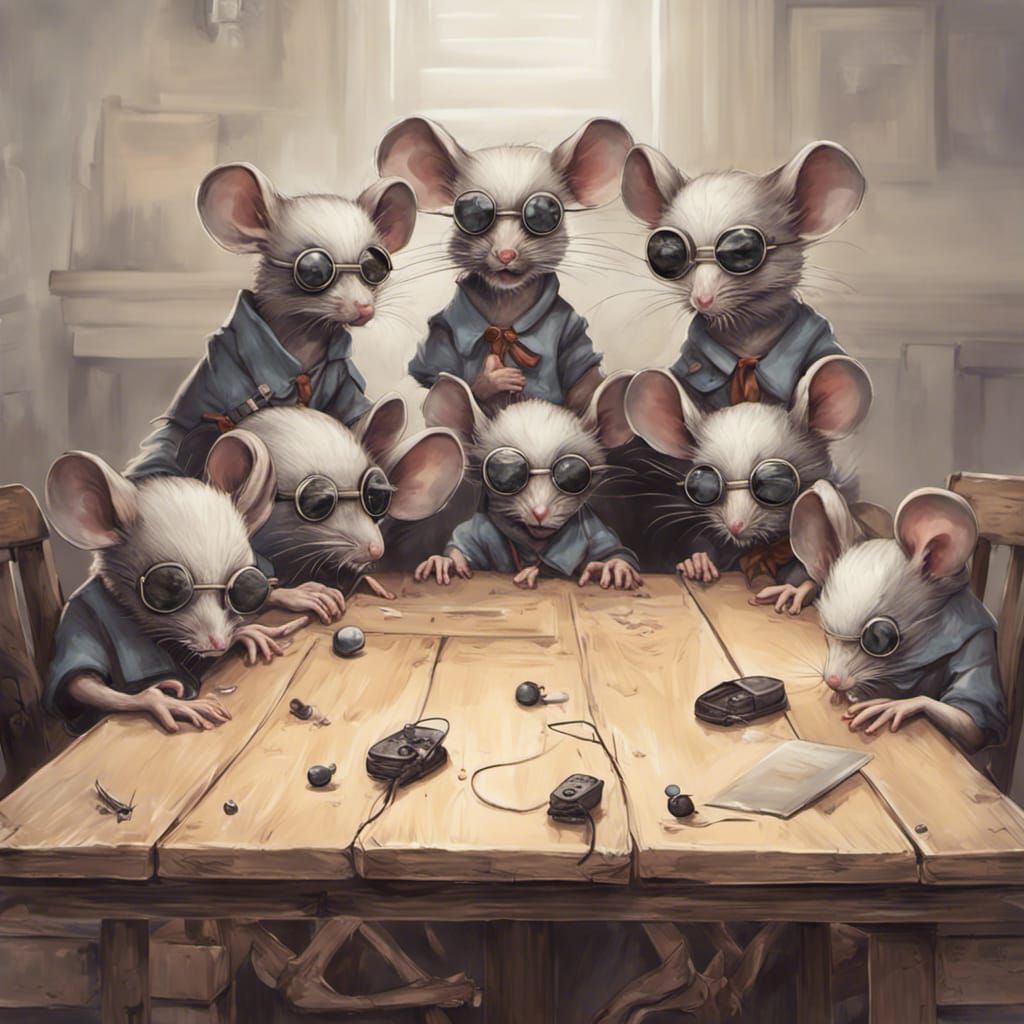 The Blind mouse meeting - AI Generated Artwork - NightCafe Creator