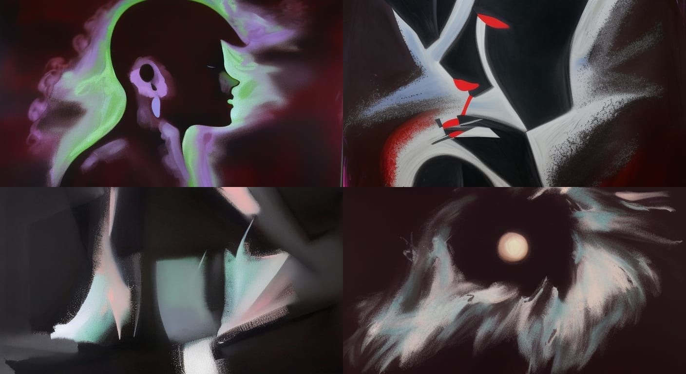 Vibrant dark painting - AI Generated Artwork - NightCafe Creator