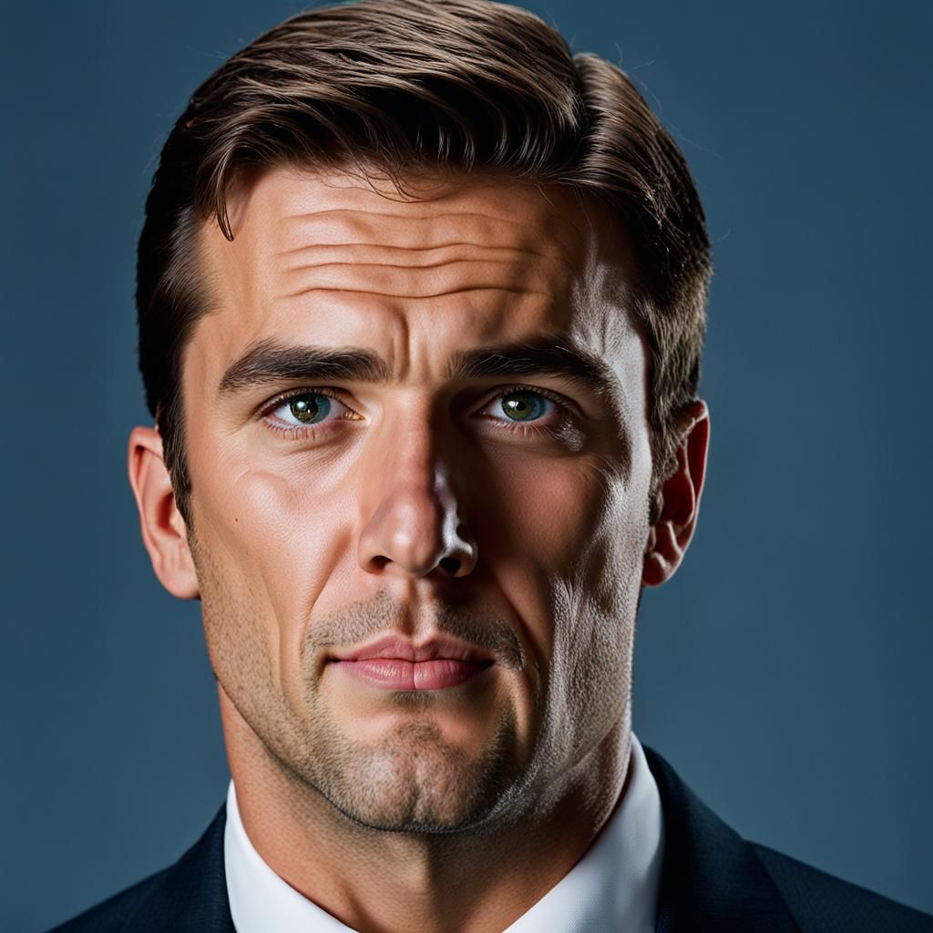 Hyperrealistic portrait of Sterling archer