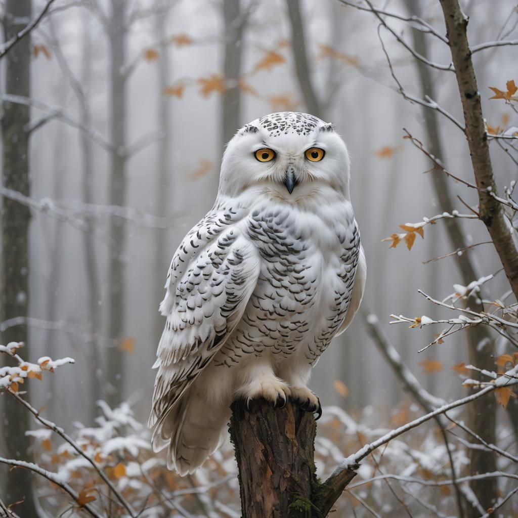 Snowy Owl - AI Generated Artwork - NightCafe Creator