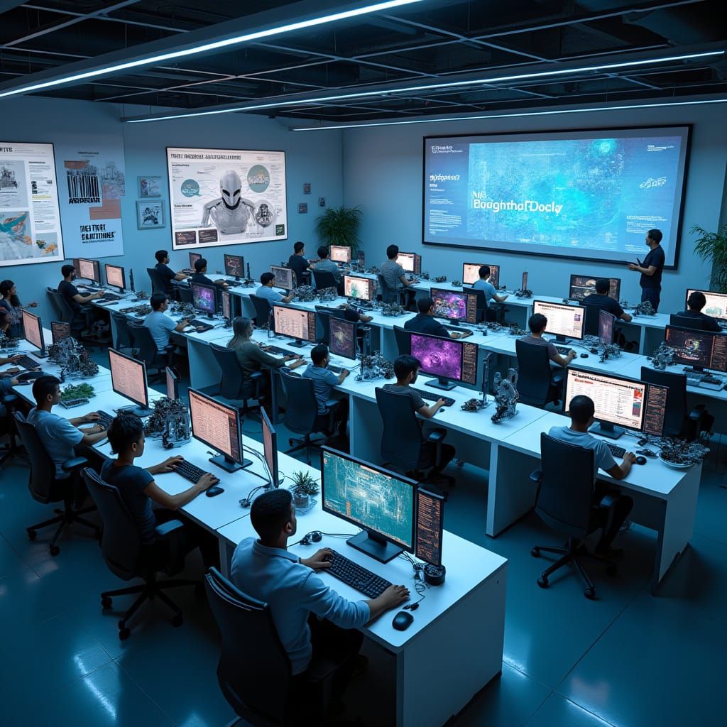 Surreal Vision of 4IR Computer Lab in South Africa... - AI Art