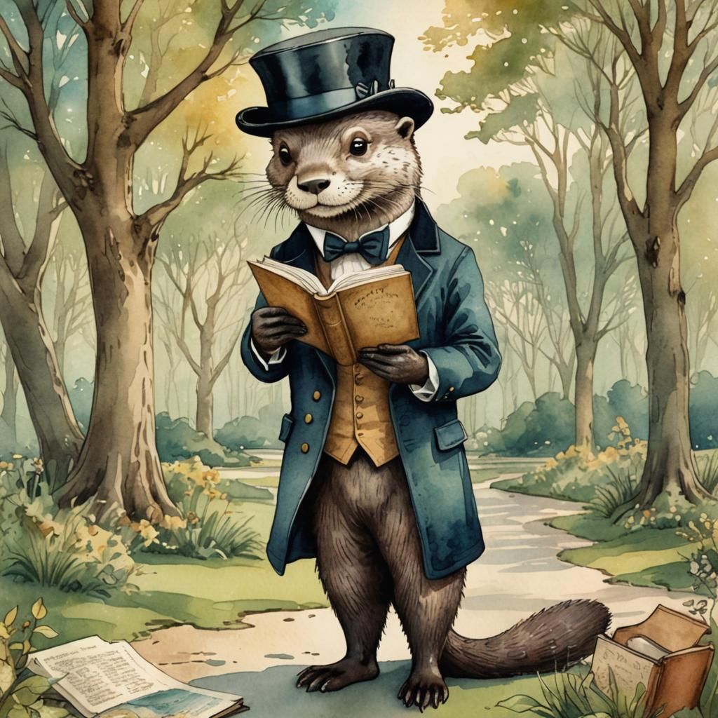 "Reading is good for your brain and for your fur!" - AI Generated ...