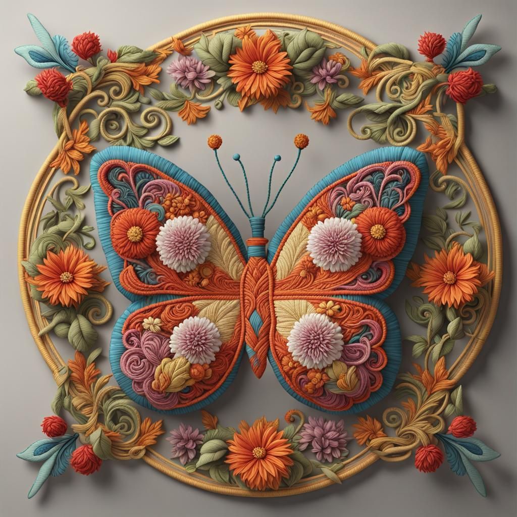 an award-winning embroidery design - AI Generated Artwork - NightCafe ...