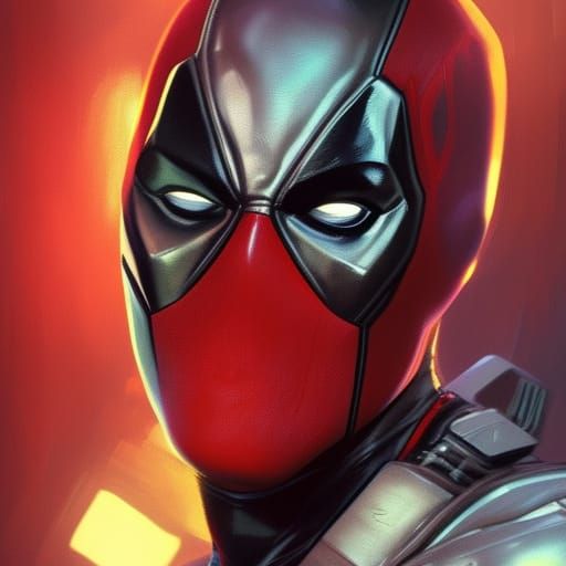 deadpool head and shoulders portrait, 8k resolution concept art ...