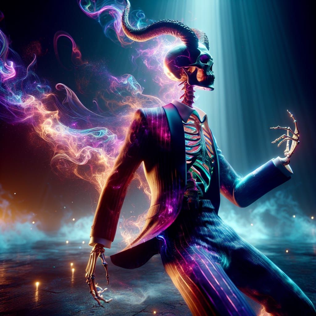 Skeleton dancer - AI Generated Artwork - NightCafe Creator