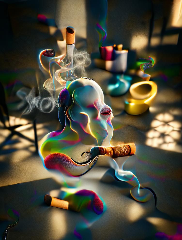 smoking smoke - AI Generated Artwork - NightCafe Creator