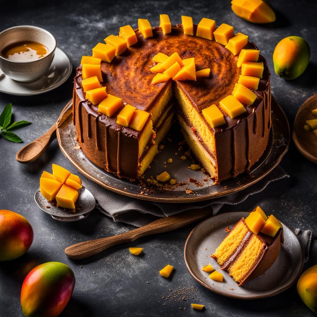 Is This a Mango Graham Cake? - AI Generated Artwork - NightCafe Creator