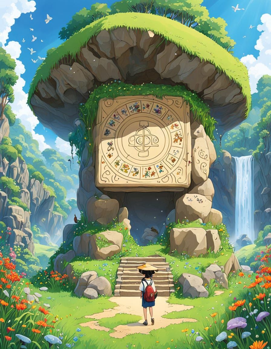 Enchanted Cave Sanctuary in Vibrant Studio Ghibli ... - AI Art