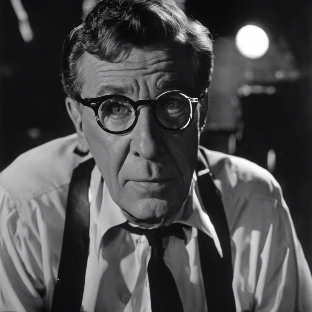 Henry Bemis cracked glasses Twilight Zone episode "Time Enough at Last ...