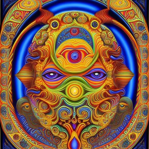 Dosed in the Machine (16) - Trippy Psychedelic Art - AI Generated ...