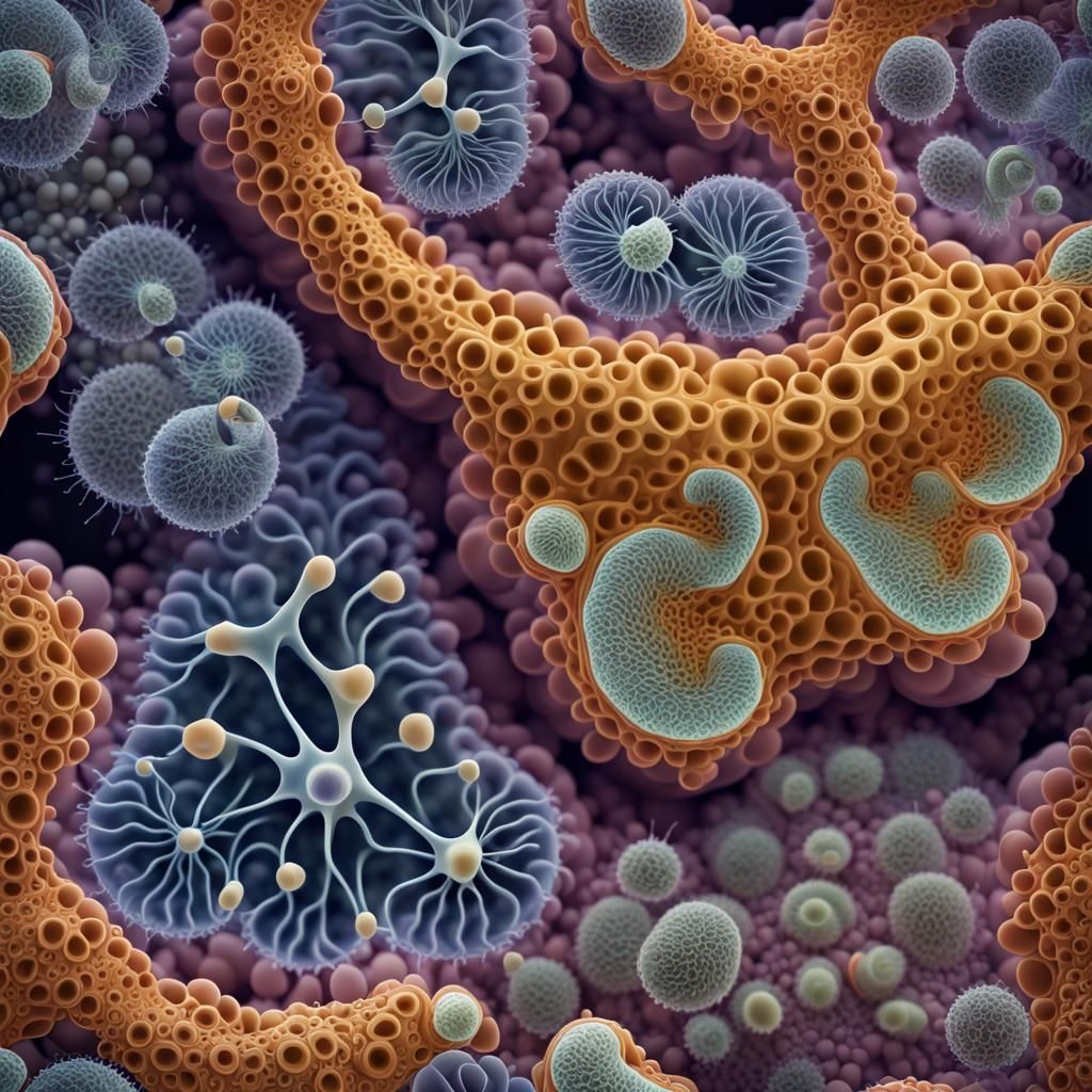 Life under the microscope - AI Generated Artwork - NightCafe Creator