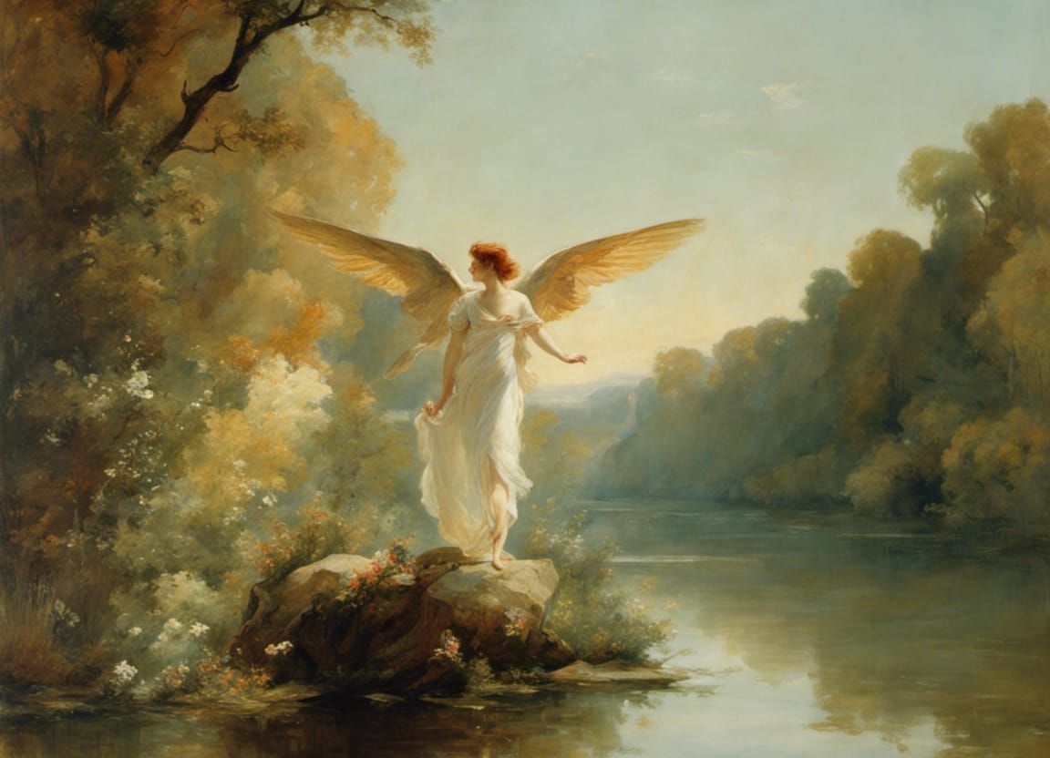 Angel of the river - AI Generated Artwork - NightCafe Creator