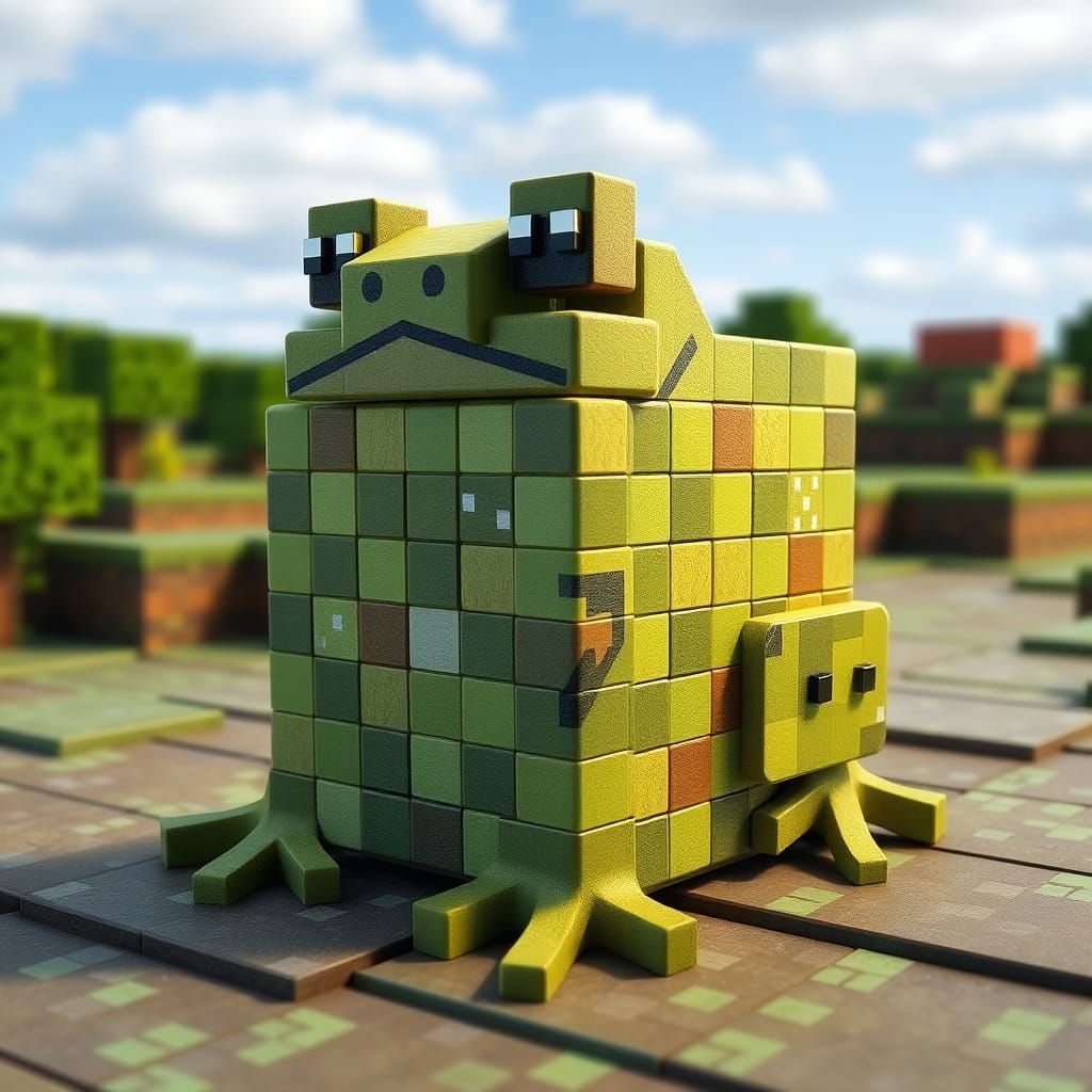 Minecraft cube frog - Minecraft cube frog
