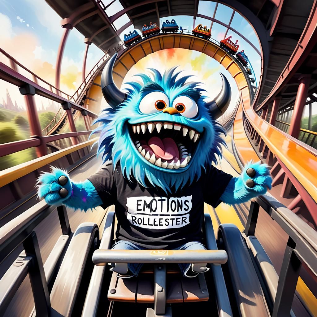 Emotions rollercoaster - AI Generated Artwork - NightCafe Creator