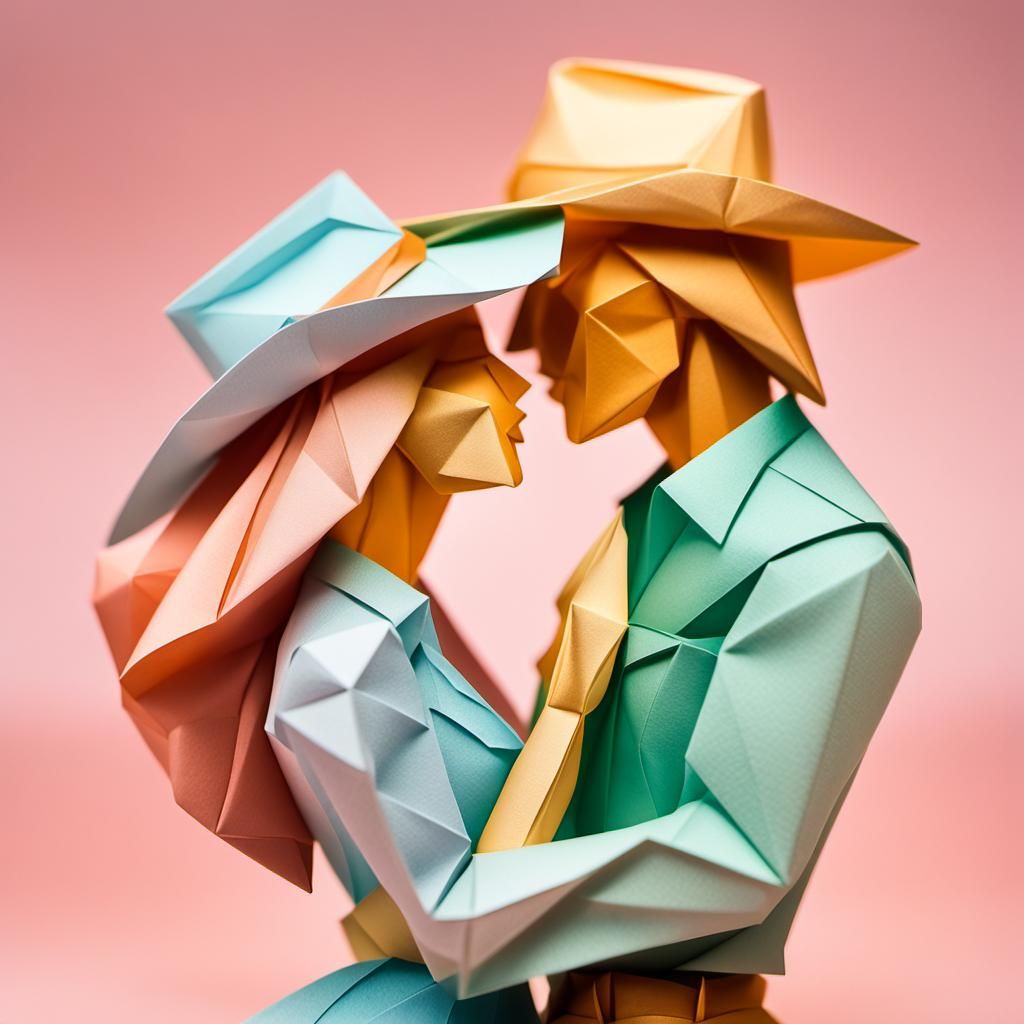 Paper love - Soft Focus Origami Kiss