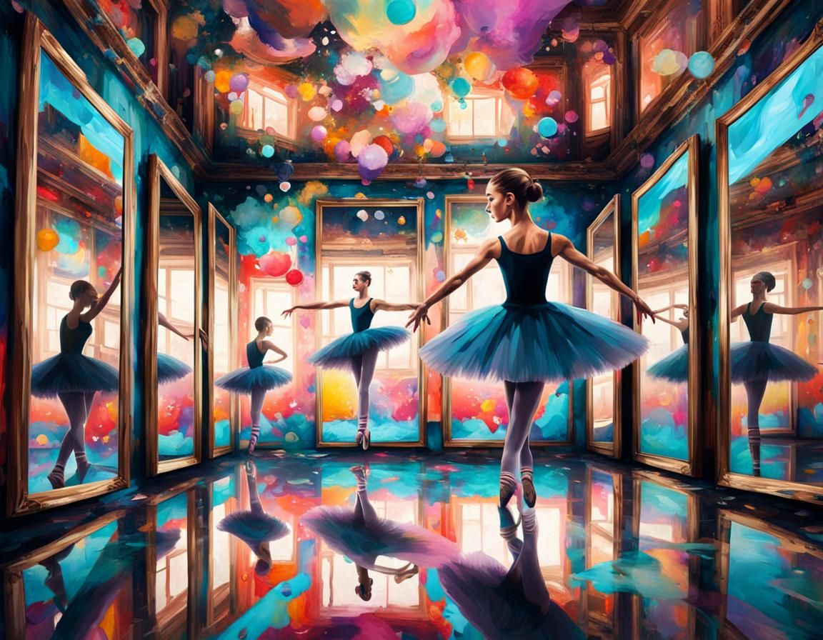 A Ballerina reflected - AI Generated Artwork - NightCafe Creator