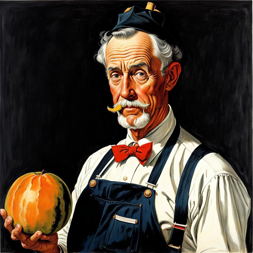 Dessin Norman Rockwell, inspiration Dali... - AI Generated Artwork - NightCafe Creator