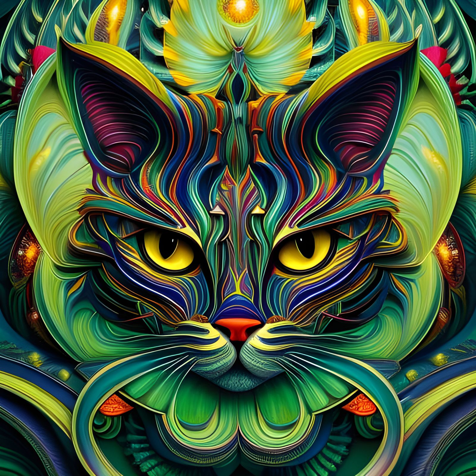3D Divine Feline #4 - AI Generated Artwork - NightCafe Creator