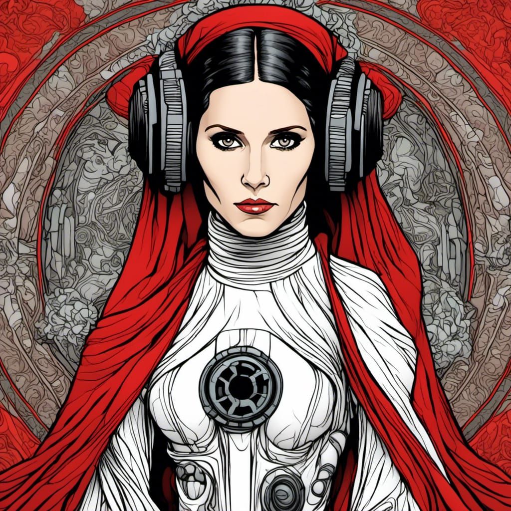 Princess Leia, red - AI Generated Artwork - NightCafe Creator