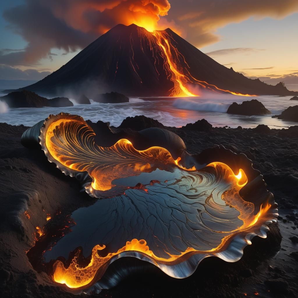 Volcanoes - AI Generated Artwork - NightCafe Creator