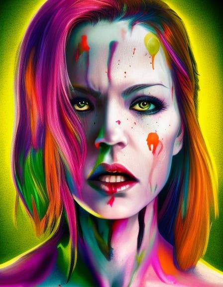 Colourful Zombie - AI Generated Artwork - NightCafe Creator