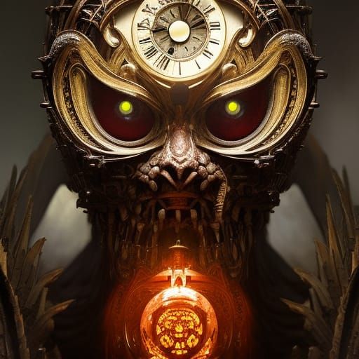 creepy clock - AI Generated Artwork - NightCafe Creator