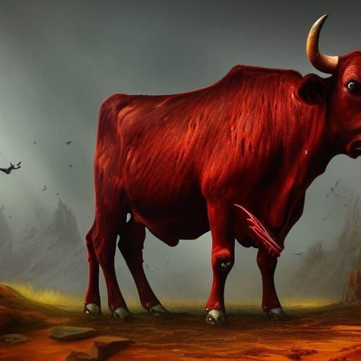 Bloody cow - AI Generated Artwork - NightCafe Creator