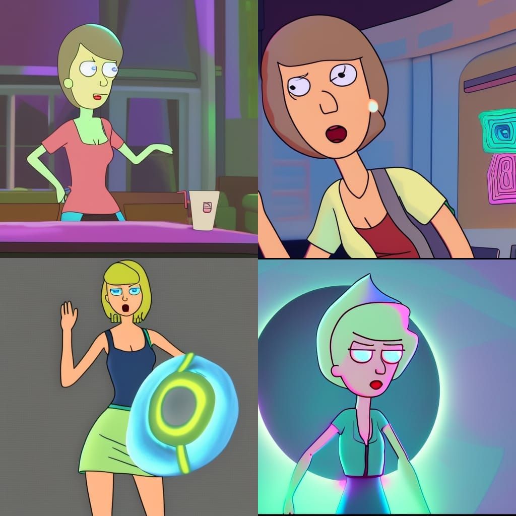 Taylor Swift in Rick and Morty - AI Generated Artwork - NightCafe Creator