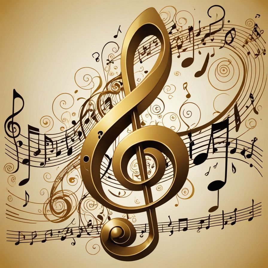 Music soothes the soul - Musical Harmony in Swirling Notes
