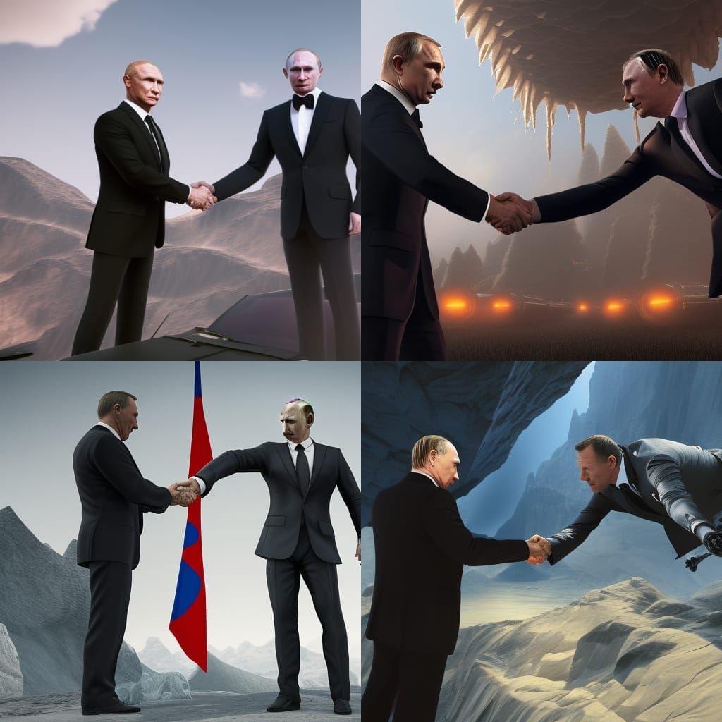 putin and jamesbond 007 - AI Generated Artwork - NightCafe Creator