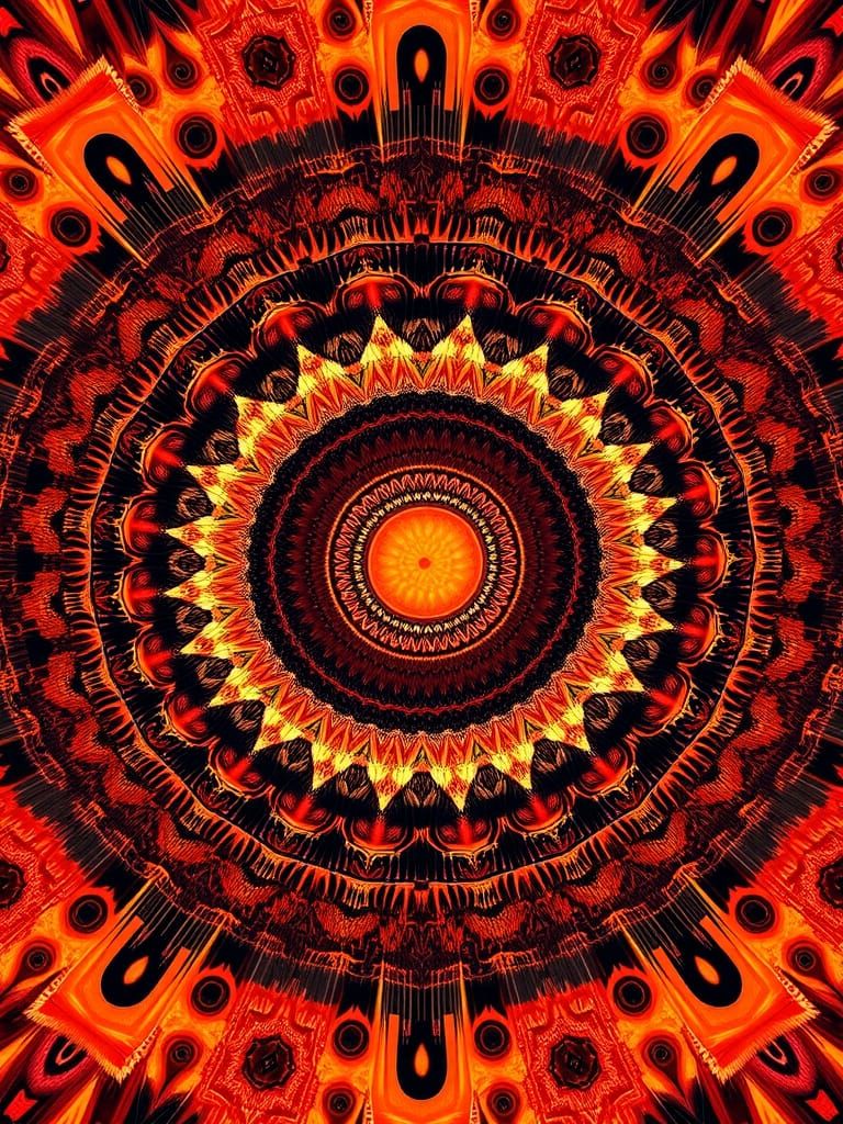 Infinitely Recursive Square Fractal Solar Rain