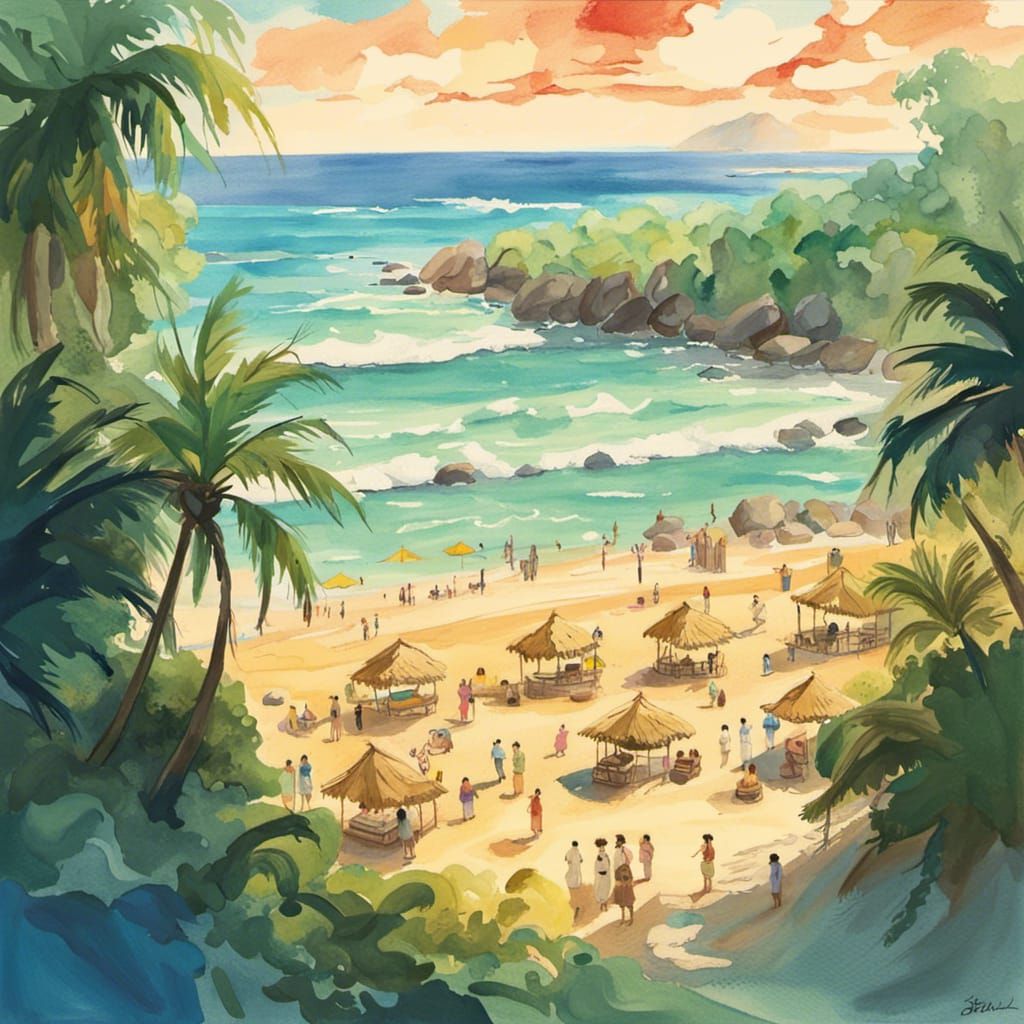 Indian beach - AI Generated Artwork - NightCafe Creator