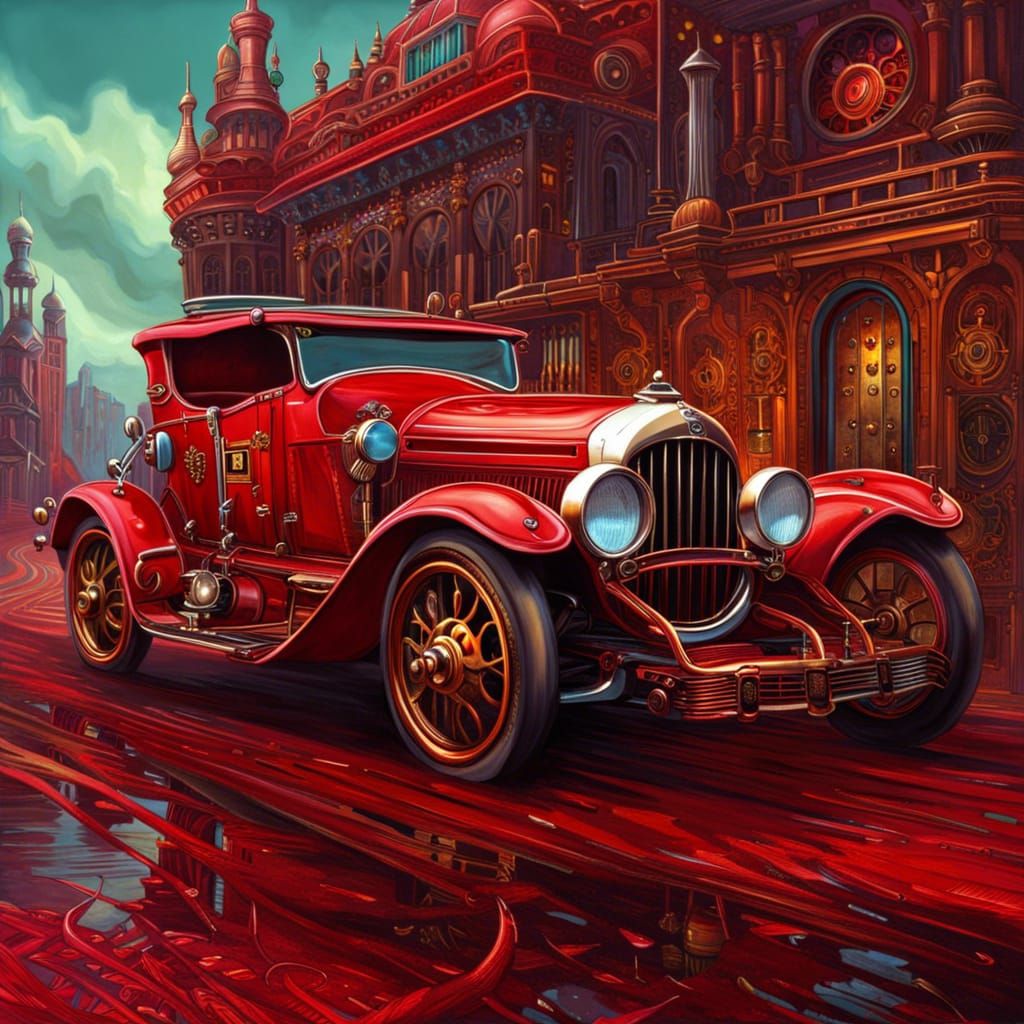 Red Car - AI Generated Artwork - NightCafe Creator
