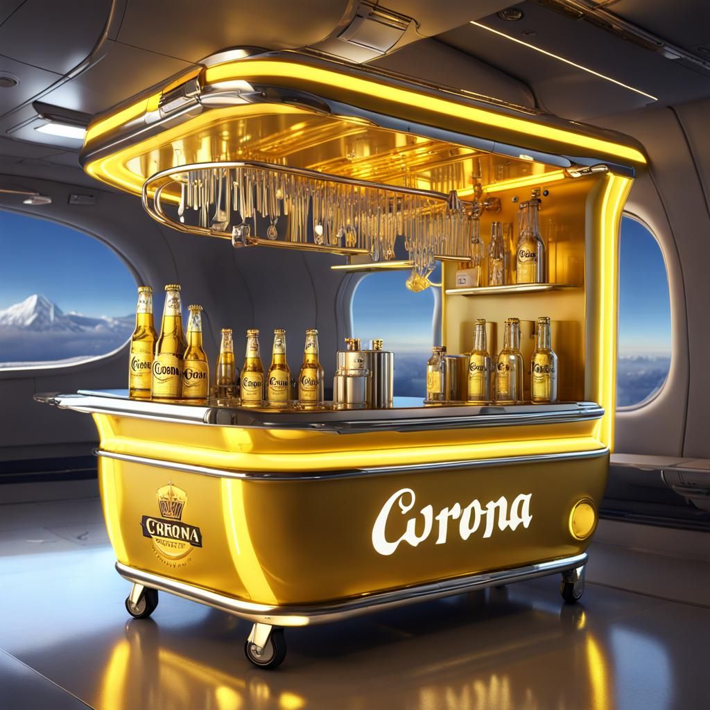 Corona airline galley cart - AI Generated Artwork - NightCafe Creator