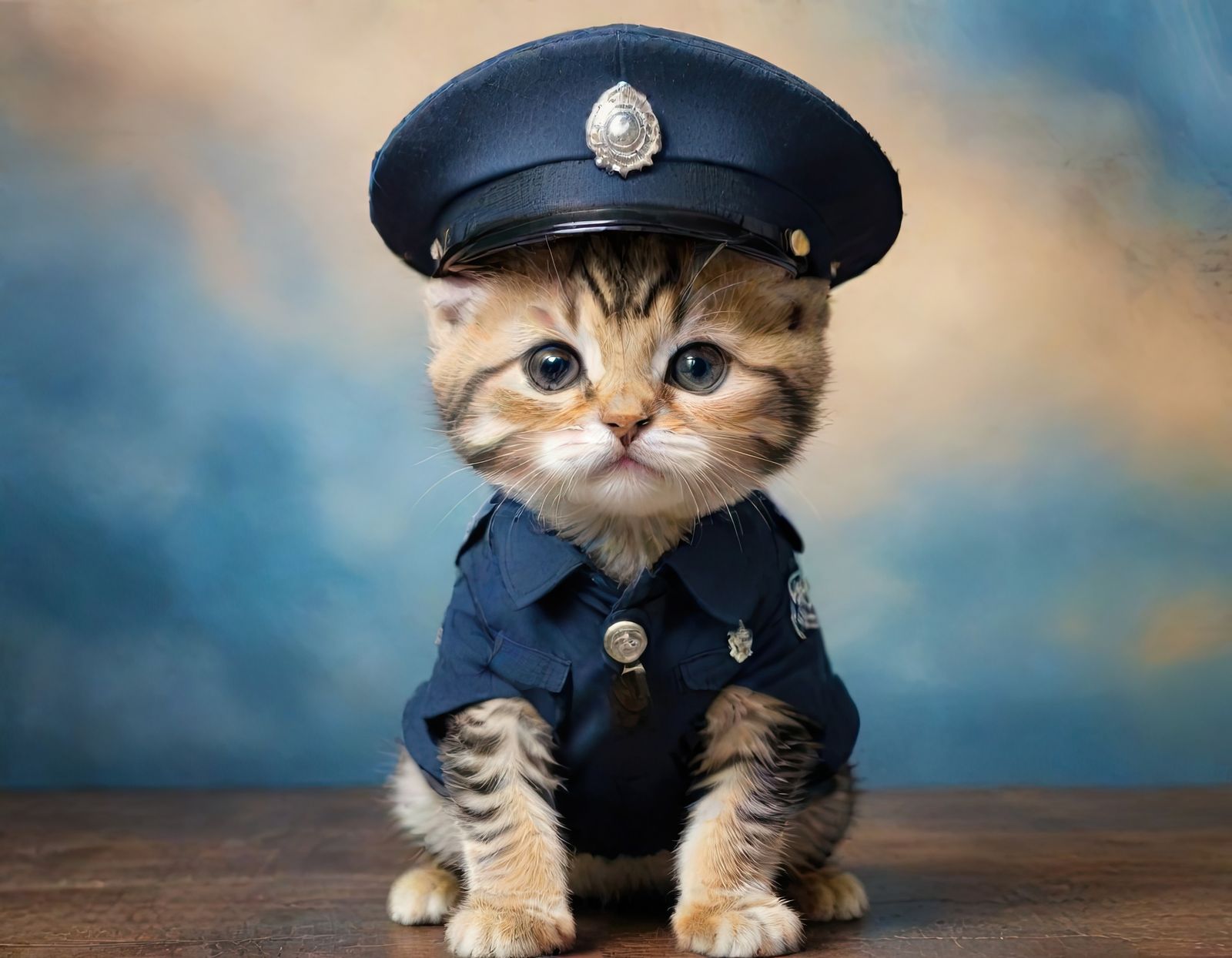 Kitten Police Officer - AI Generated Artwork - NightCafe Creator
