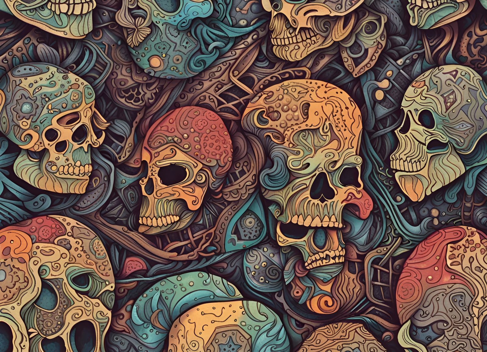 Skulls - AI Generated Artwork - NightCafe Creator