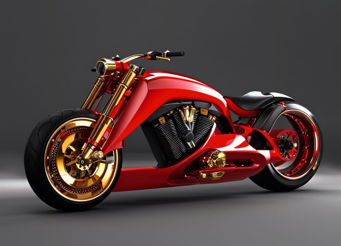 Candyred Custom Exotic Sports Bike - AI Generated Artwork - NightCafe ...