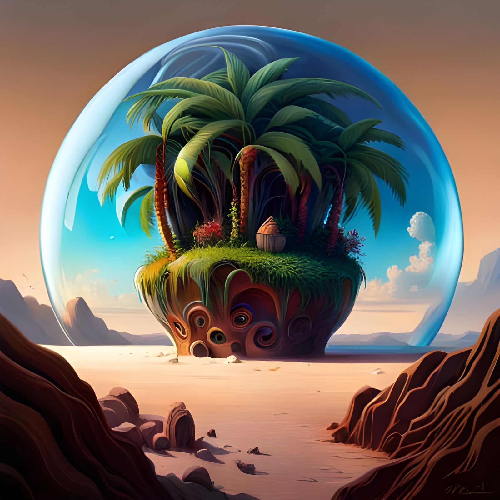 Bubble Island 🫧🏝️ - AI Generated Artwork - NightCafe Creator