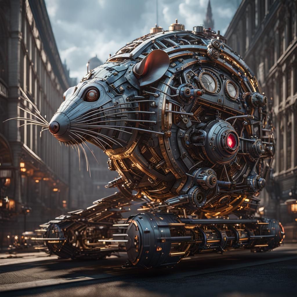 Robot rat - AI Generated Artwork - NightCafe Creator