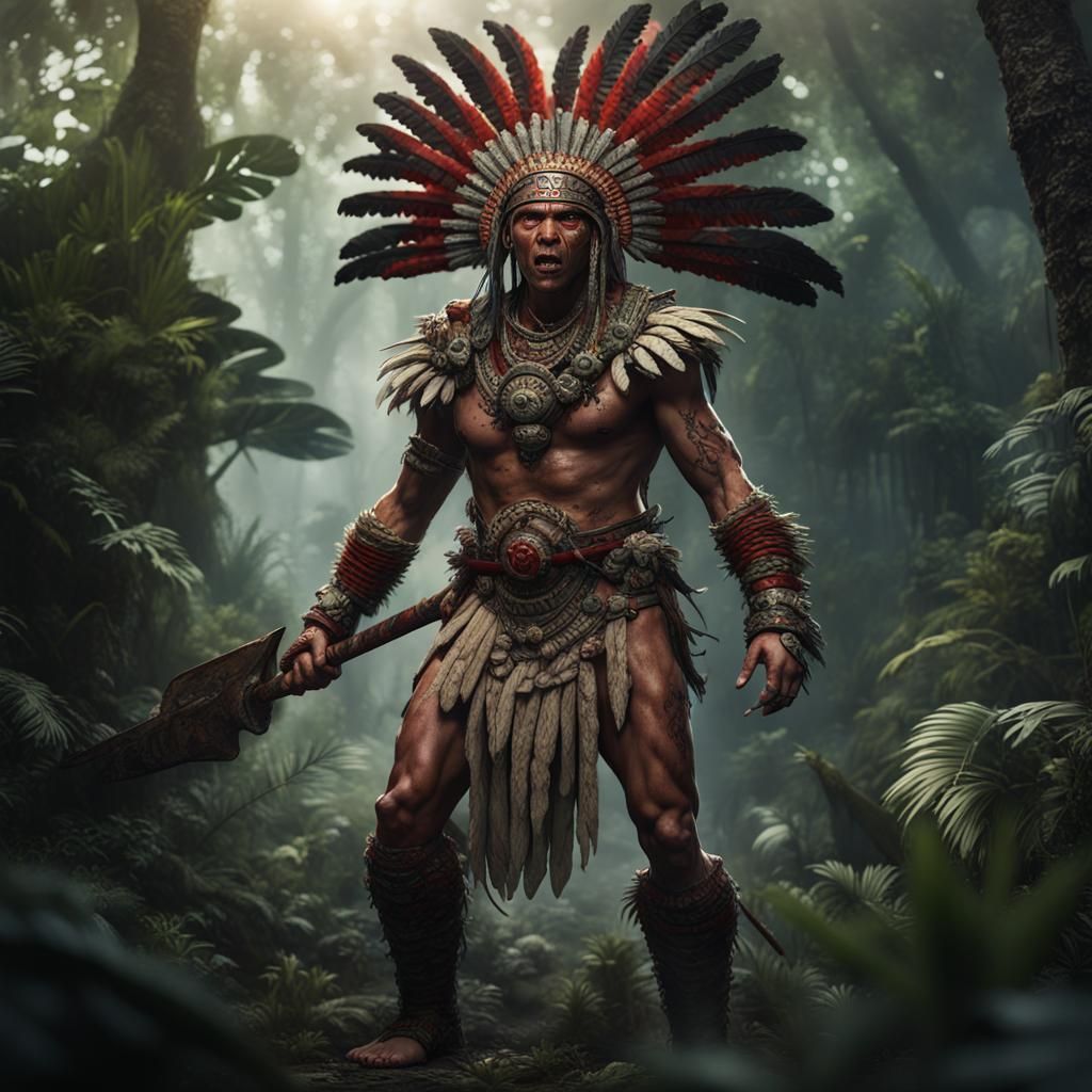 Aztec Warrior - AI Generated Artwork - NightCafe Creator