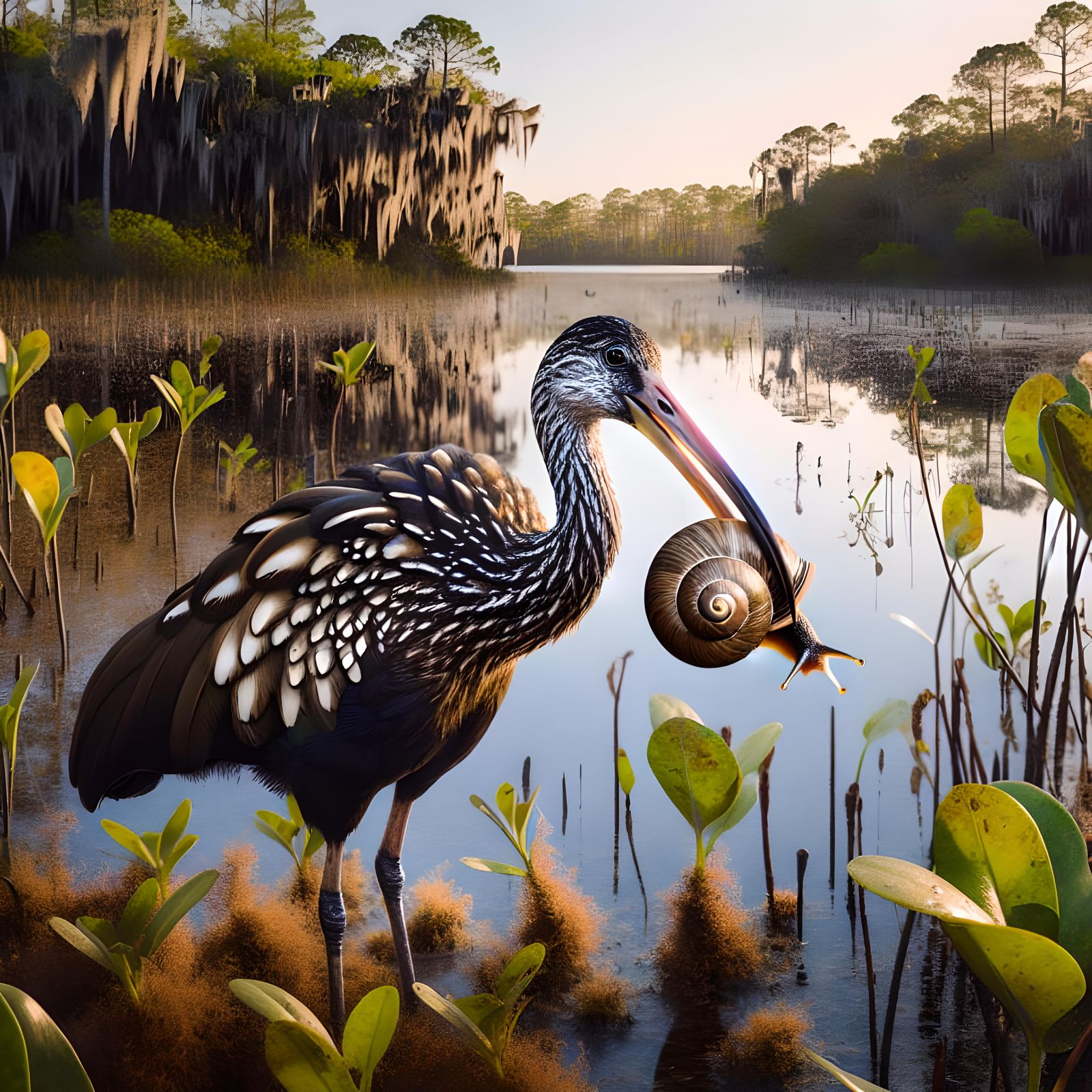 The Limpkin "Crying Bird" - AI Generated Artwork - NightCafe Creator
