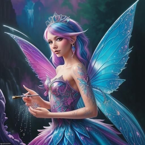 Amazingly Stunningly Beautiful colorful fancy fantasy fairy with ...