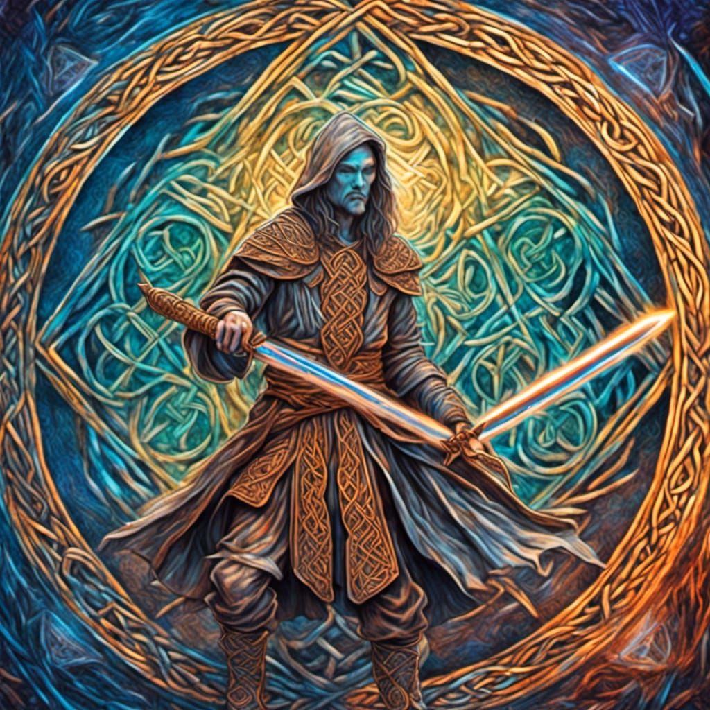 Celtic jedi warrior in the style of - AI Generated Artwork - NightCafe ...