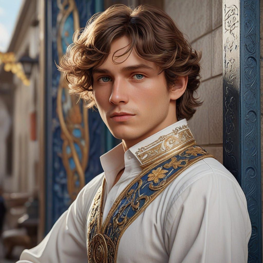 Viktor 1 - Regal Young Man in Elegant Attire