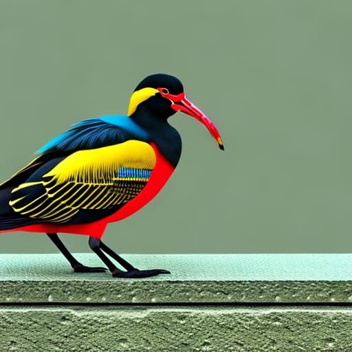 Rainbow ibis - AI Generated Artwork - NightCafe Creator