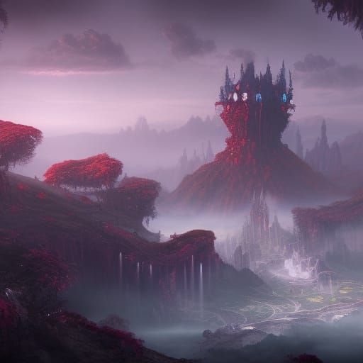 Evil Volcano-Top Lair - AI Generated Artwork - NightCafe Creator